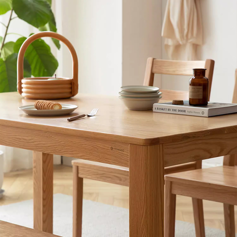 Home Use Minimalist Small Oak Dining Table - Buy oak dining table ...